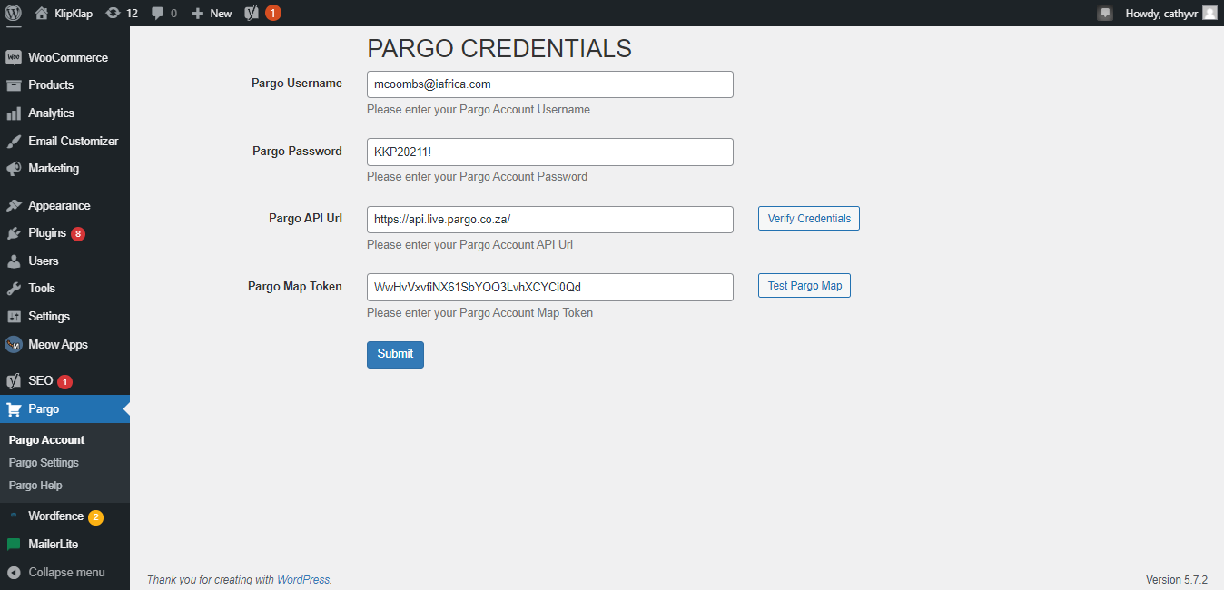 Connecting my store using the Pargo Woocommerce Plugin